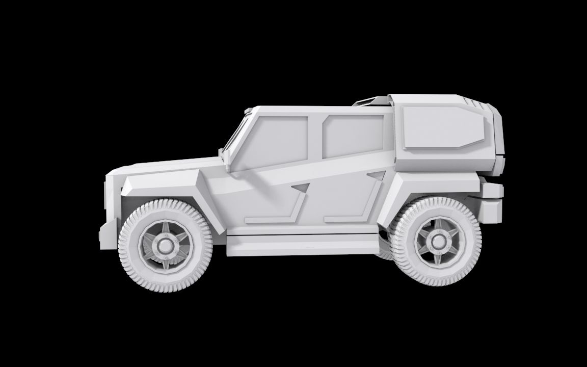 3D游戏动漫模型装甲车3Dmax建模全过程细节教学分享