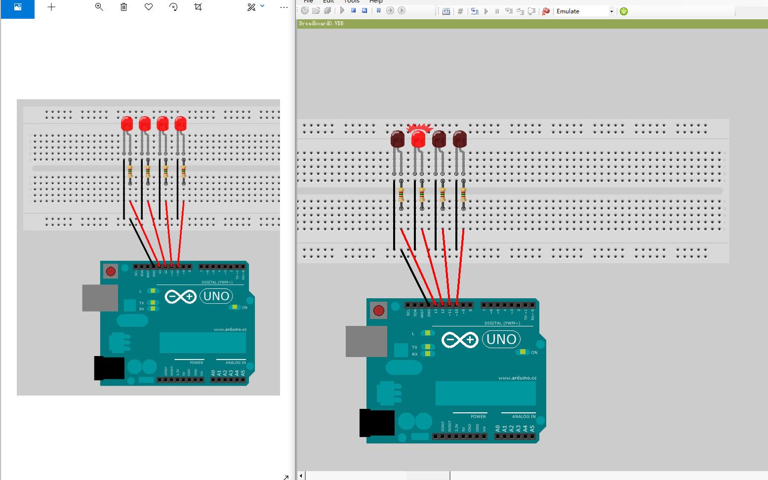 用arduino实现跑马灯的程序你能写出来吗?这里给出了两种方法