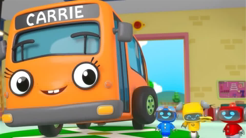 儿童益智动画骑车修理师小青蛙生病了,机器人小助理帮忙修车