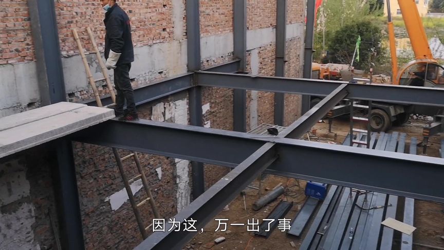 农村快速建房,全部钢结构框架,两层楼三天完工