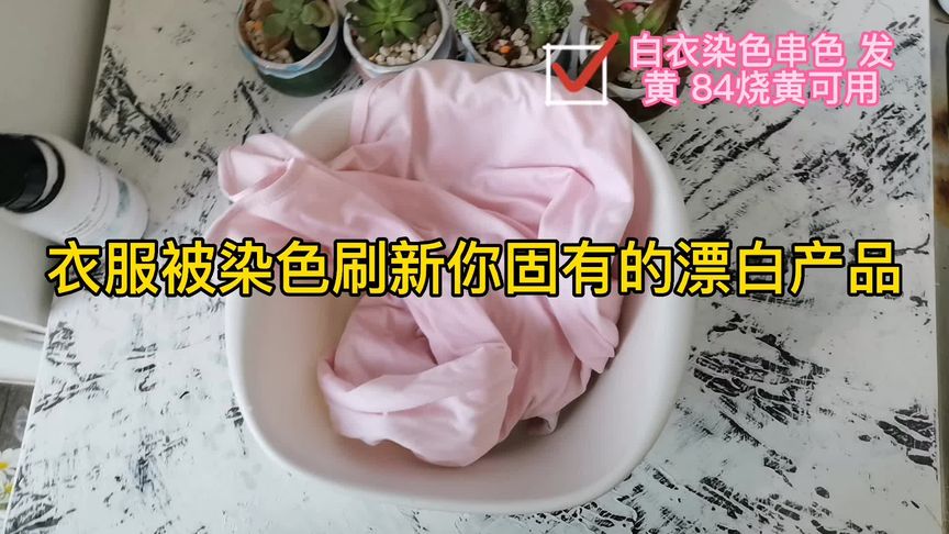 衣服被染色你是不是只知道84漂白水#衣服染色 #去串色 #洗衣服
