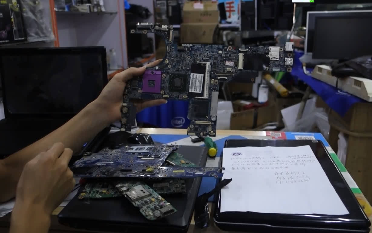 如何分辨笔记本是屏坏还是排线坏,认识笔记本主板的各个配件