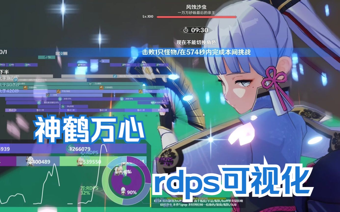 0命神鹤万心简易输出轴展示,附实战rdps数据可视化(3.5深渊下半)