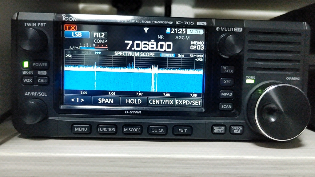 ICOM IC-705 边带滤波器带宽设置