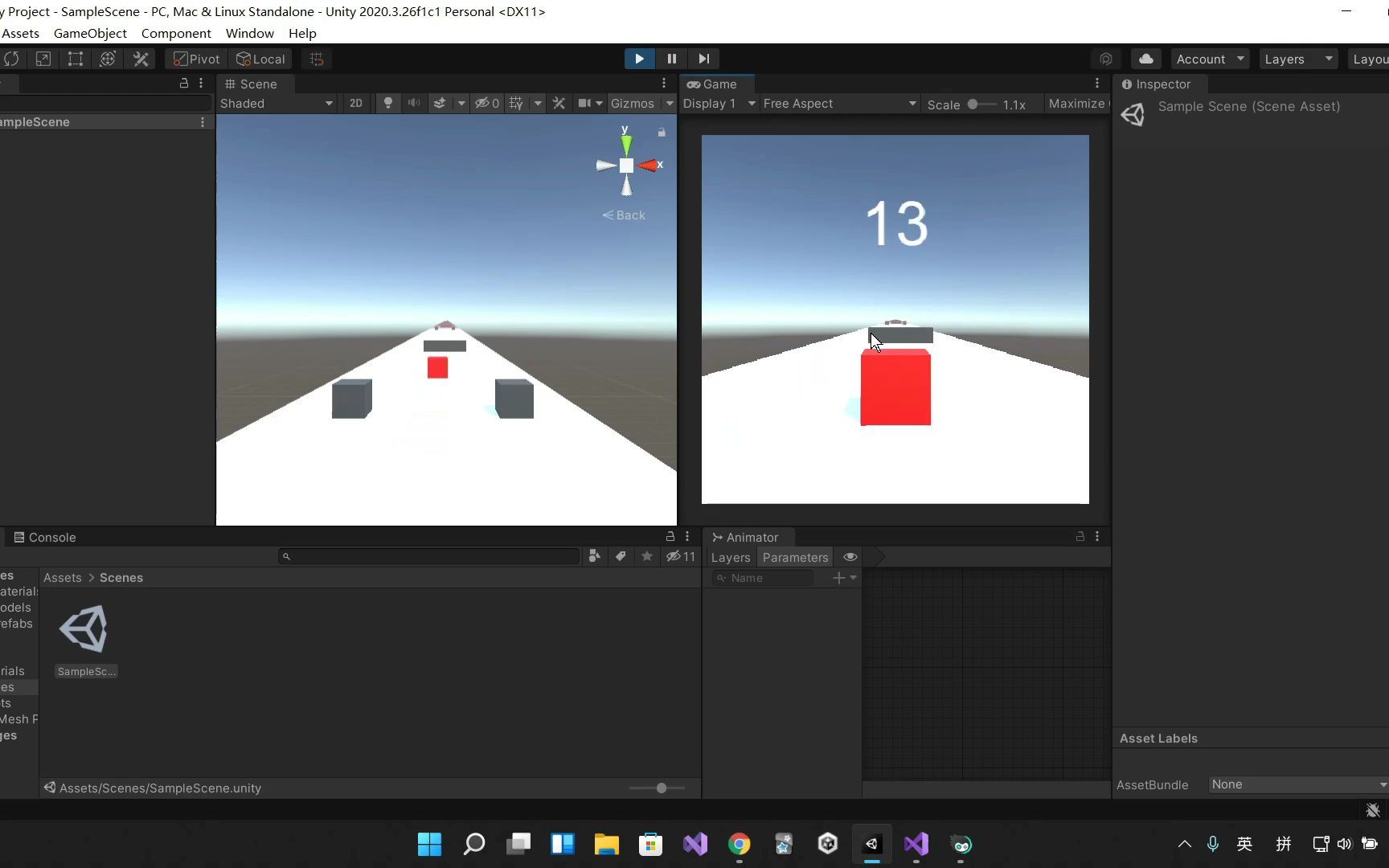 Unity小游戏结束UI制作