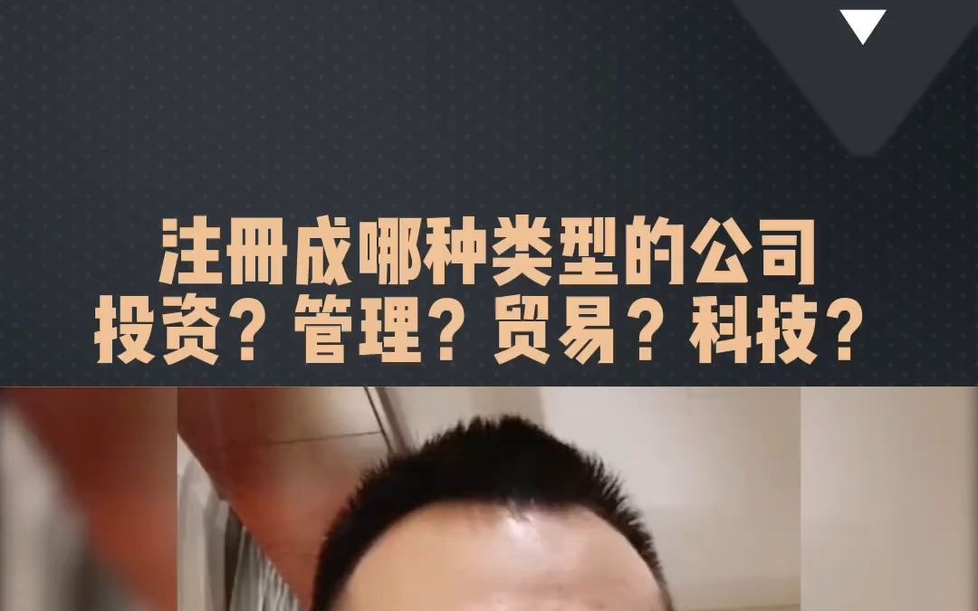 注册成哪种类型的公司,投资?管理?贸易?科技?