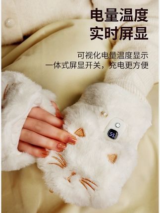 #保暖手套 #毛茸茸 #加绒保暖 #暖手猫 #暖手宝 可爱猫爪保暖手套...