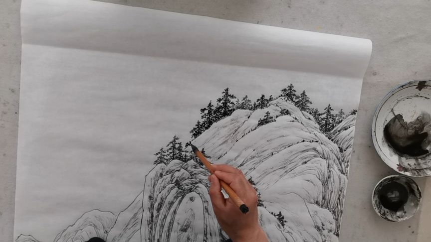 中国山水画:山水画树的画法