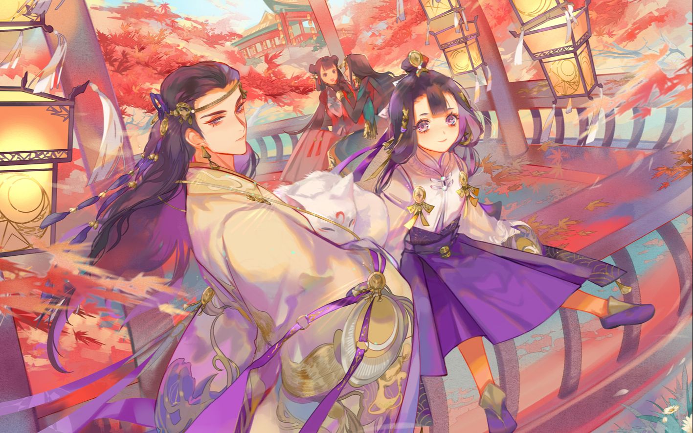 【sai+PS】一梦江湖绘画过程