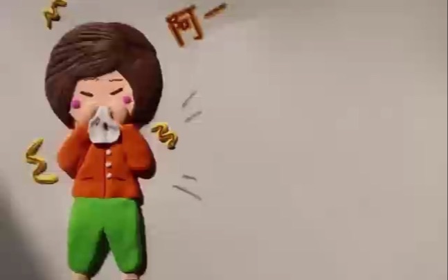 大学老师用橡皮泥制作动画抗疫