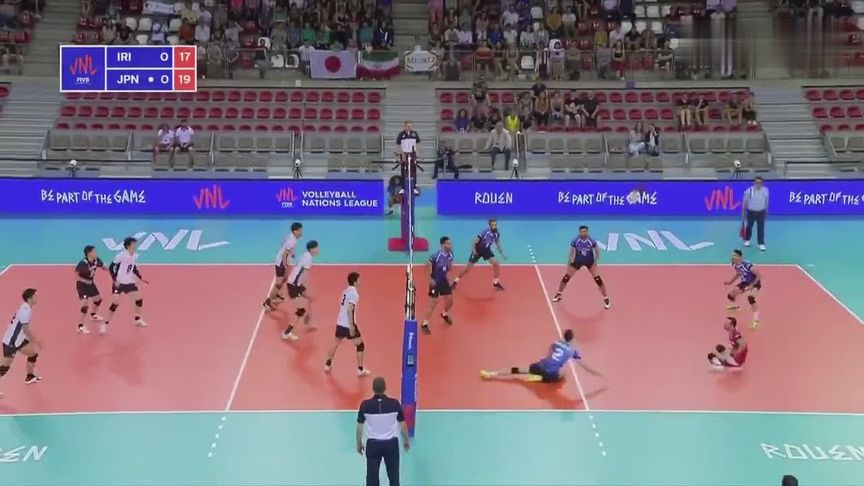 2018世界男排联赛,球就是不落地!伊朗和日本献上令人屏息的表演
