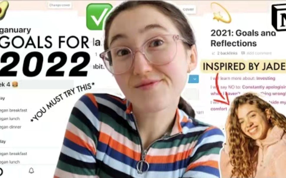 【Holly中英】为 2022 年设定我的新年目标 | Notion Challenge ft. Un...