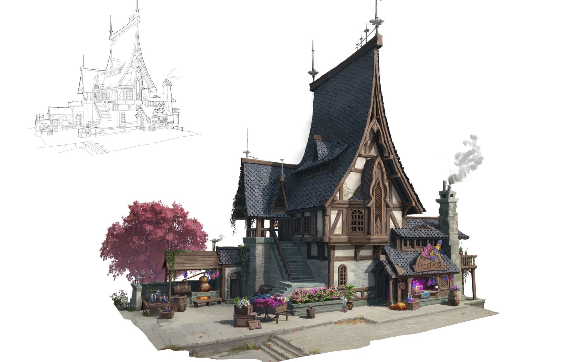【3dmax场景建模】3D建模房屋场景模型,3dmax场景建模教学,零基础...