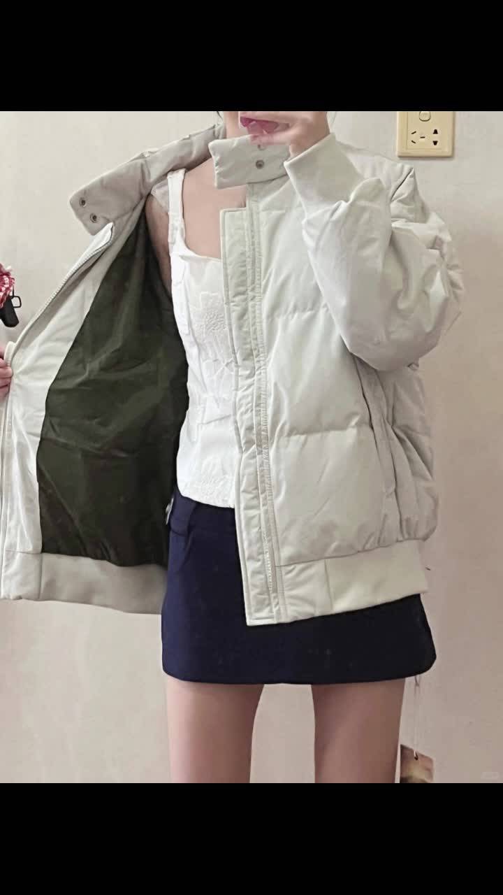 羽绒服上身图来咯~