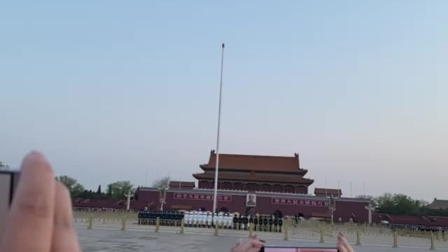 美丽的祖国,首都北京天安门升旗仪式