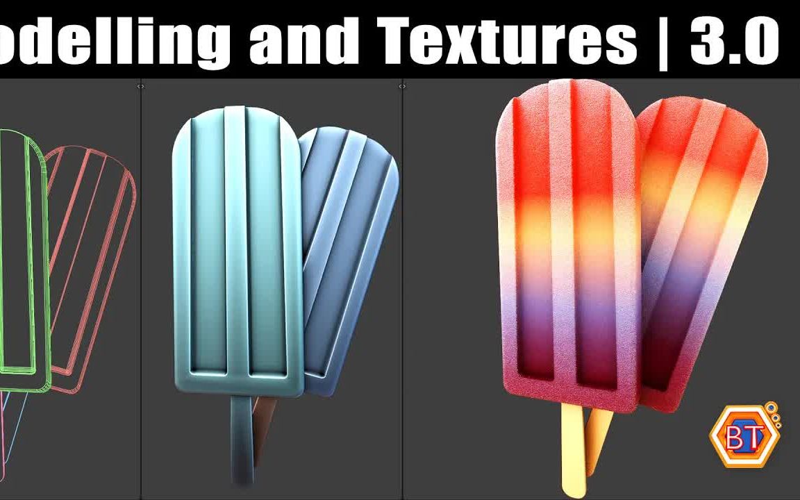 blender 渐变材质节点! 如何做彩色雪糕