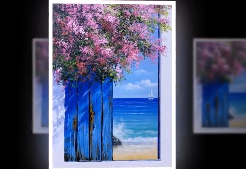 通往美丽海景的门