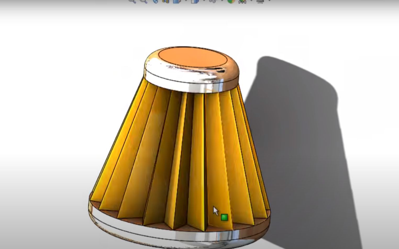 SolidWorks视频教程28 - 汽车引擎空气过滤器设计绘制