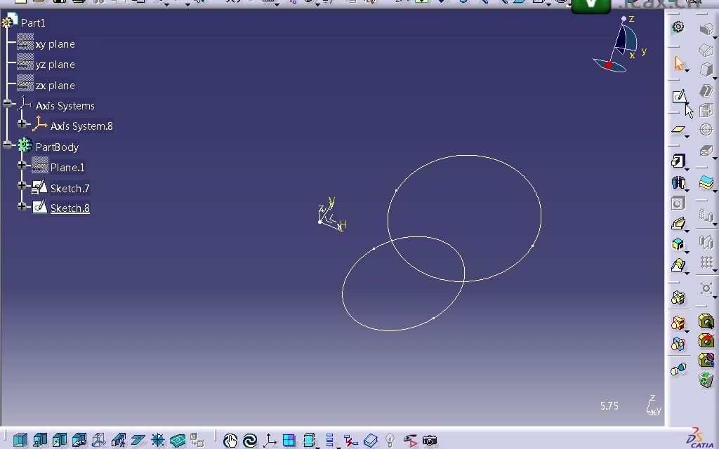 CATIA 零件设计_2_02_定位草图
