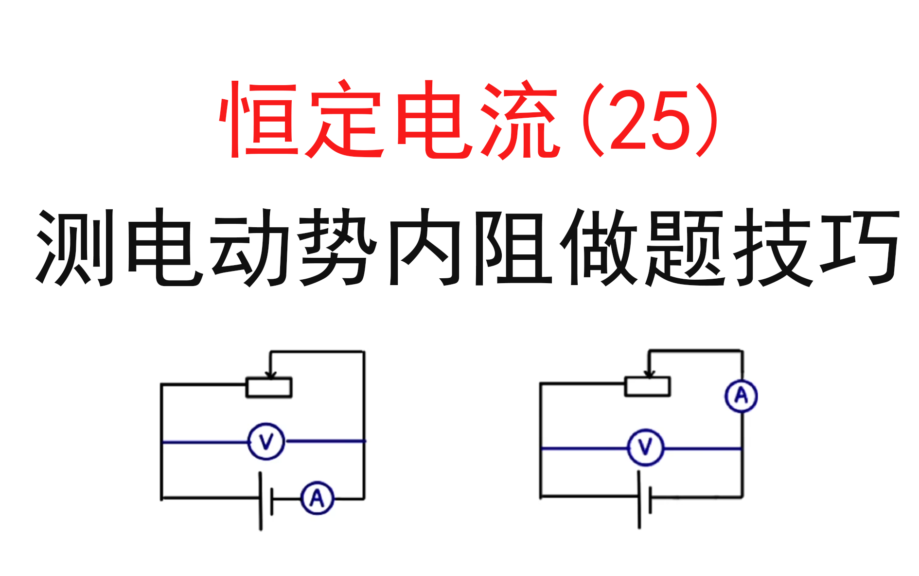 217.【高中物理选修3-1】【高中电路】测电源电动势解题技巧