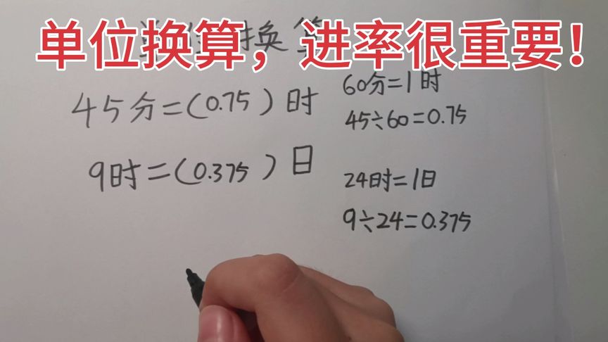 五年级小学生讲题:单位换算,进率很重要!