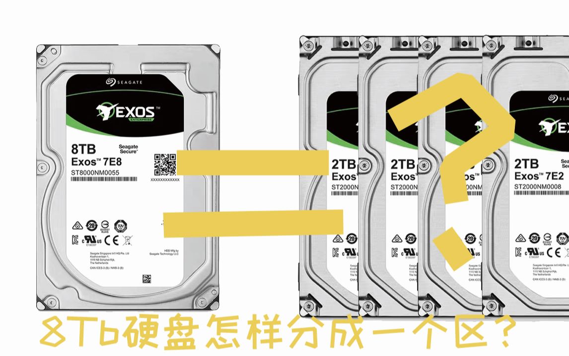 【拍着玩儿】8Tb硬盘怎样分成一个区?
