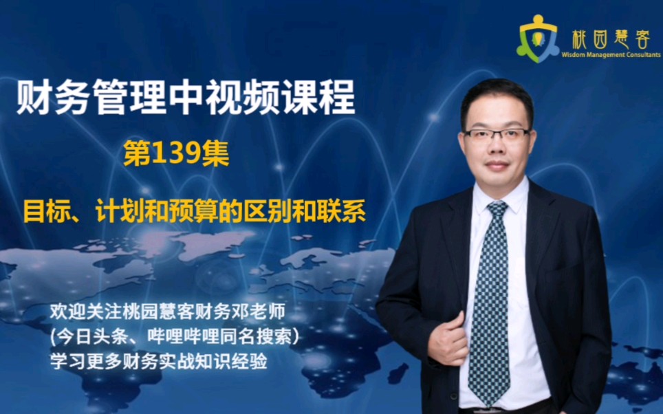 【财务管理课】第139集:目标、计划和预算的区别和联系