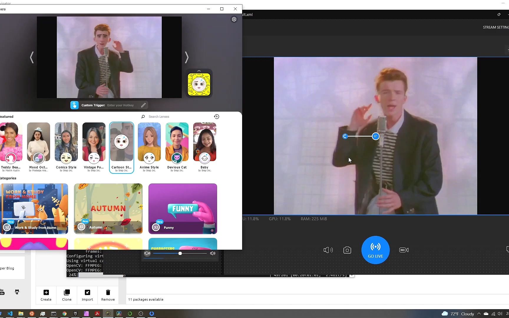 使用Python将Snapchat镜头逐帧添加到视频中Snap Camera Python Bot