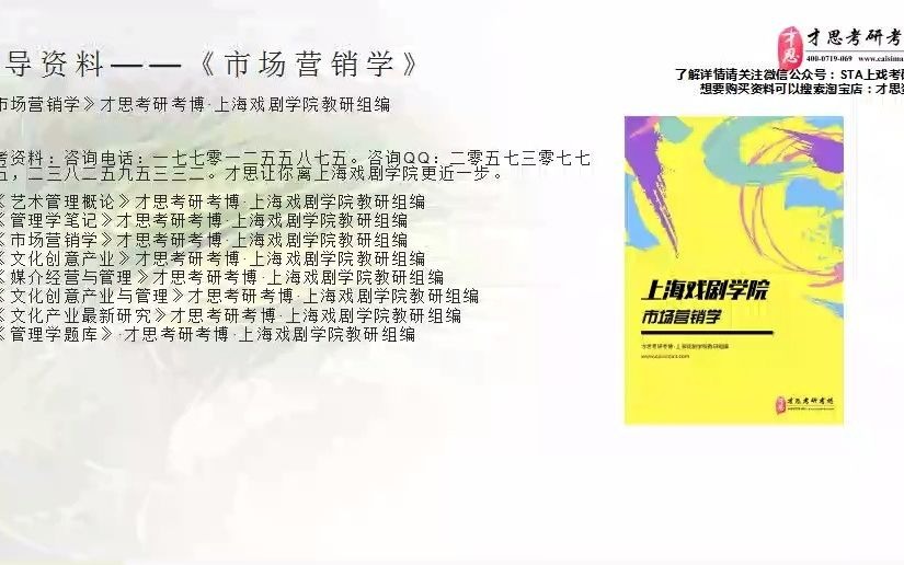 2022 上海 戏剧学院 艺术管理学导论考研学姐讲解