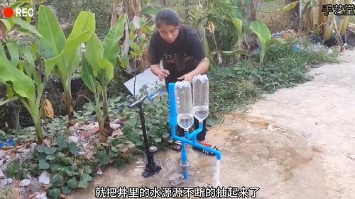 只用塑料瓶子和PC管就制造出了抽水机,这是什么原理?