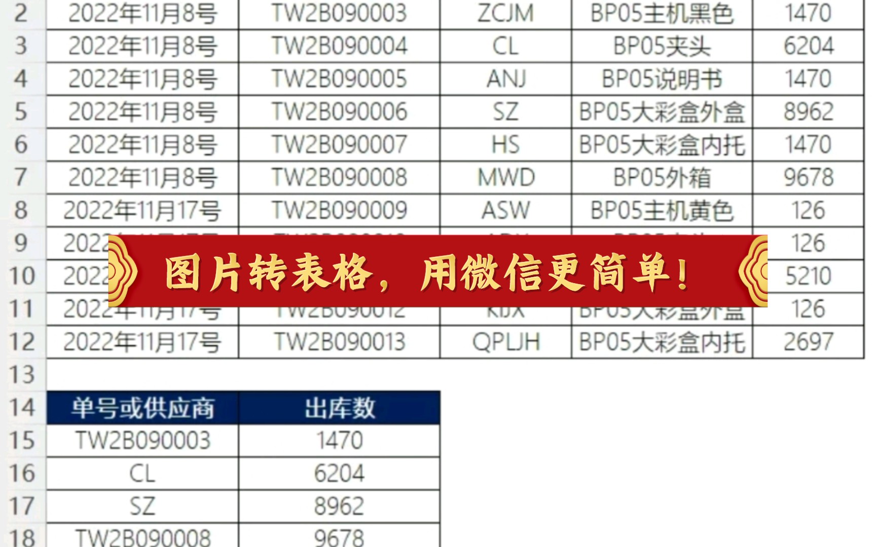 图片转表格,用微信更简单!