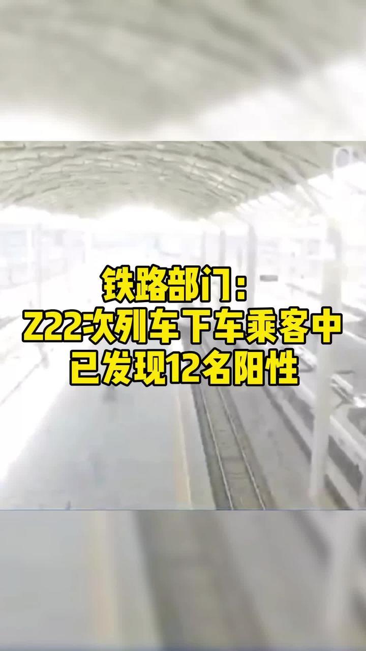 铁路部门:Z22次列车下车乘客中已发现12名阳性