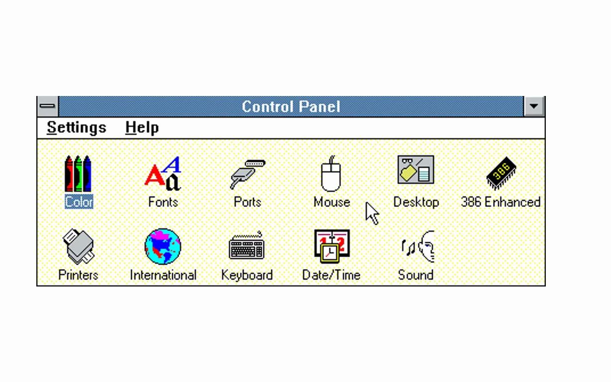 Windows 初始界面发展史:控制面板