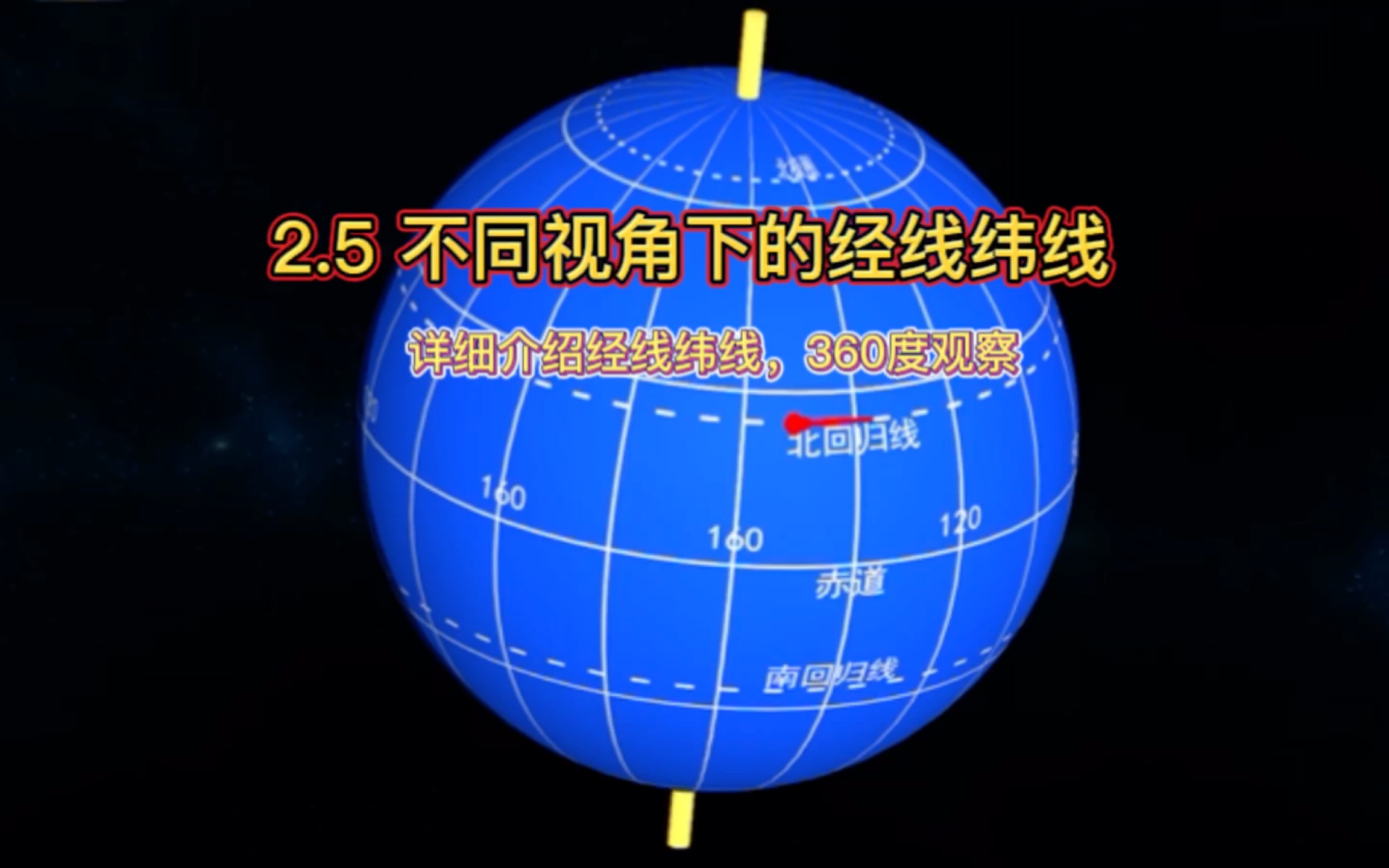 地理视频|不同视角下的经线纬线和经纬网