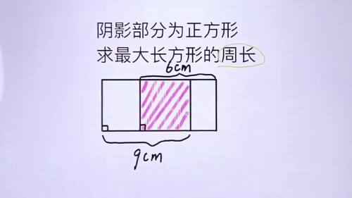 阴影中藏正方形,巧妙破解求最大长方形周长!