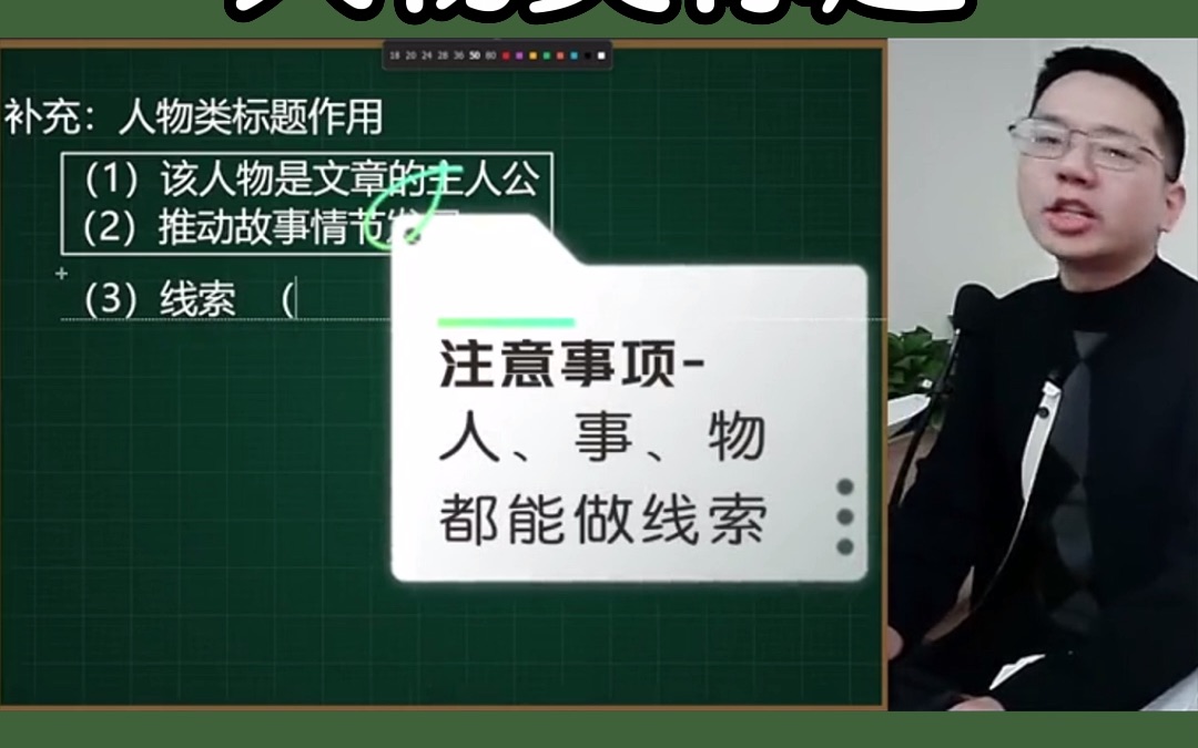 人物标题作用