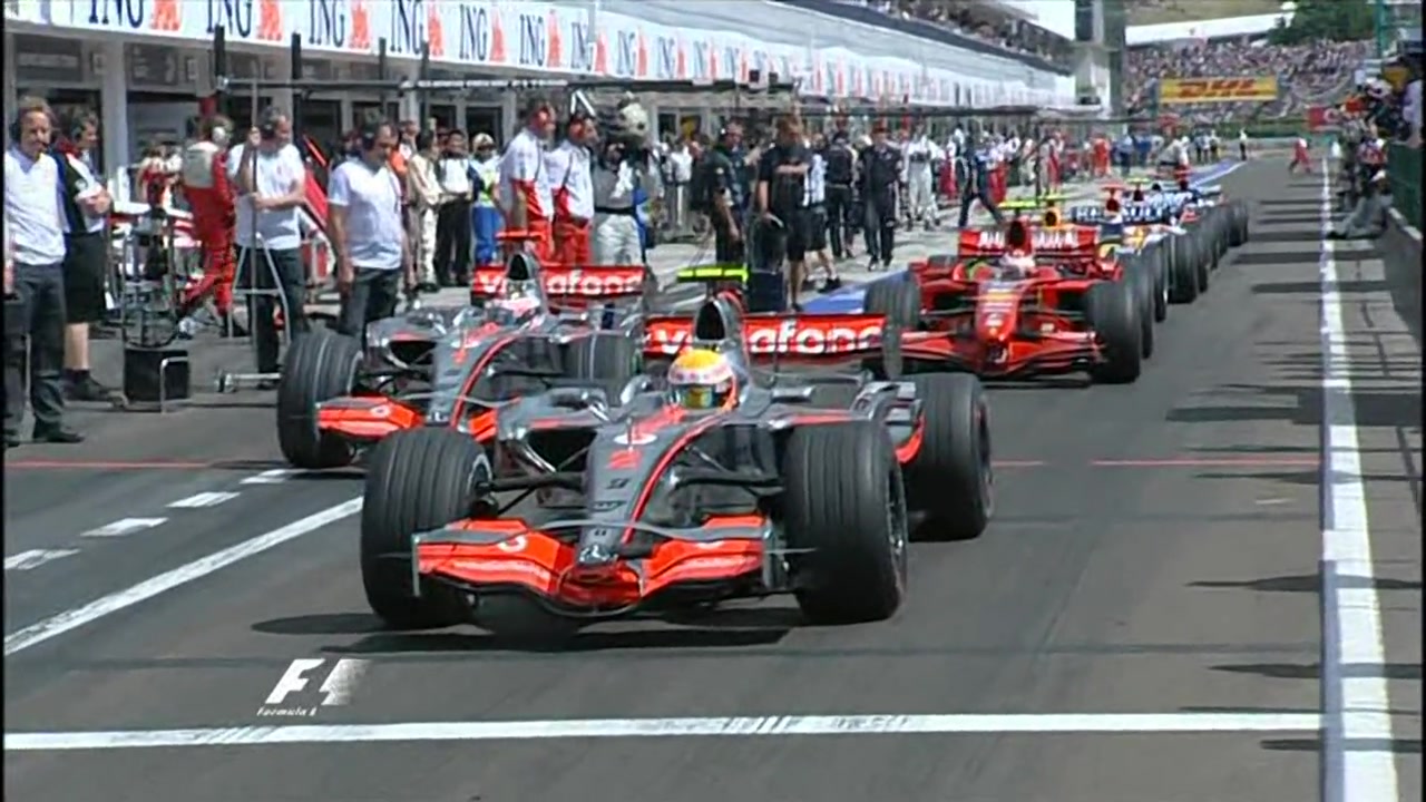 F1 2007匈牙利排位赛Q3 迈凯伦队友阻挡事件 720p