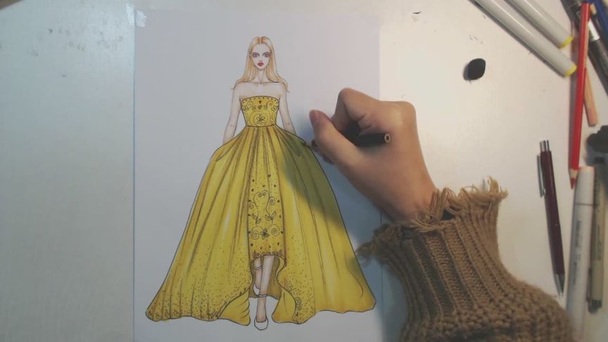 自学服装设计的第一步,服装设计手绘效果图!