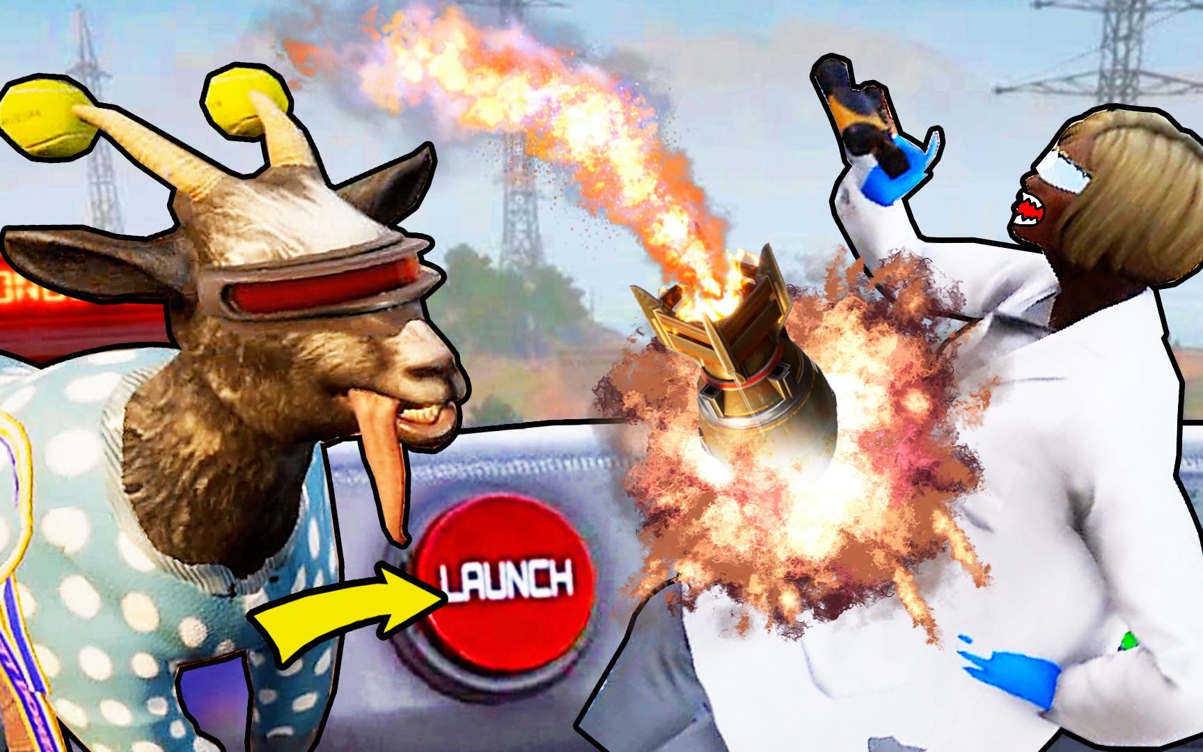 模拟山羊 核弹突然爆炸,小镇上的人全部变异成奇行种!_单机游戏热门...