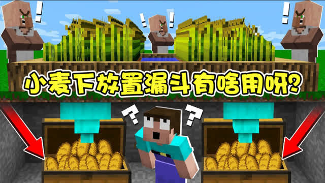 我的世界:小麦下放置漏斗有啥用?不得不说阿呆真是.