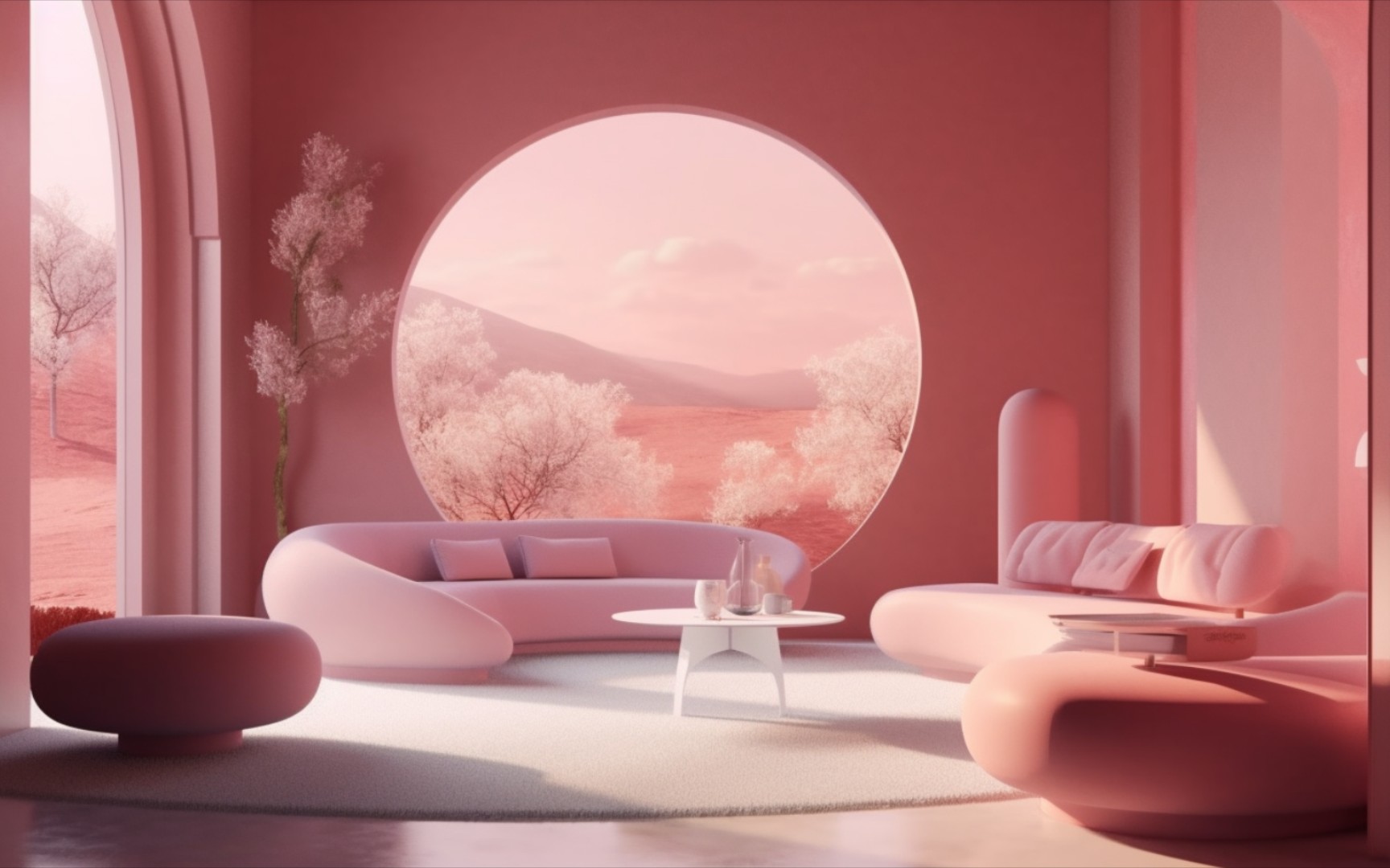 AI绘画Midjourney生成超现实主义场景/室内室外空间设计