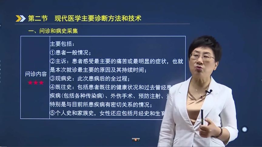 第二章临床医学基础知识第二节现代医学主要诊断方法和技术