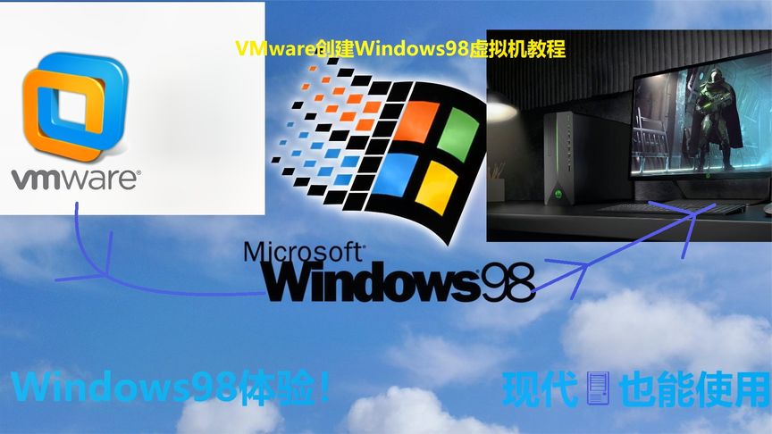 【体验】Windows98体验!如何使用VMware创建98虚拟机?