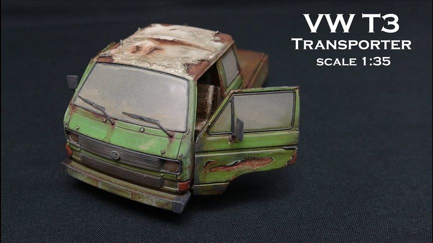 玩具模型制作 Rosteffekte VW T3 Transporter scale