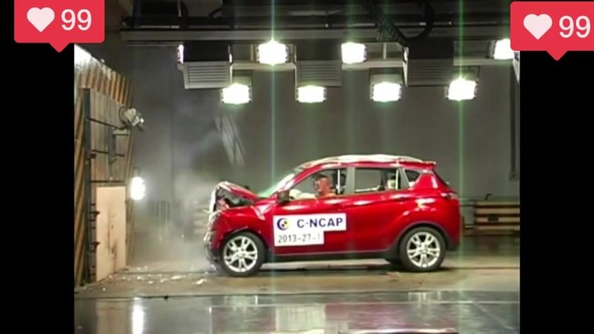 车辆撞击测试,假如真正出事故了,我们未必有那么幸运