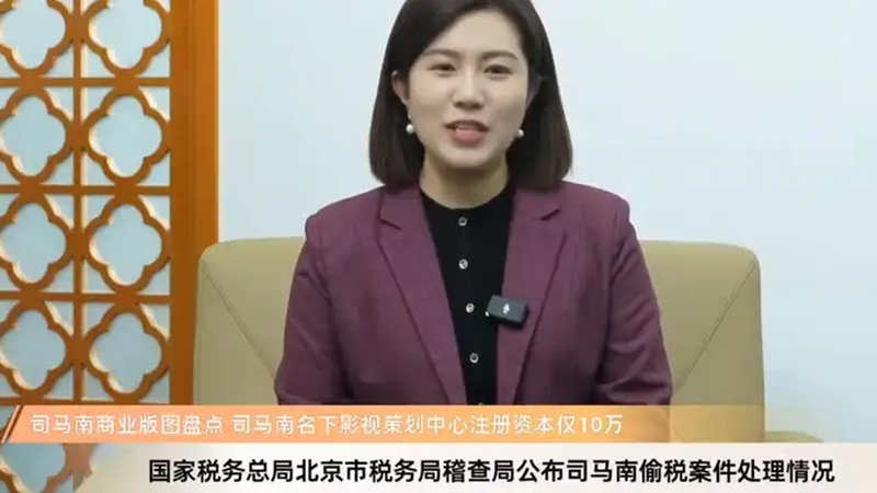 司马南及其旗下公司因偷税漏税被处罚