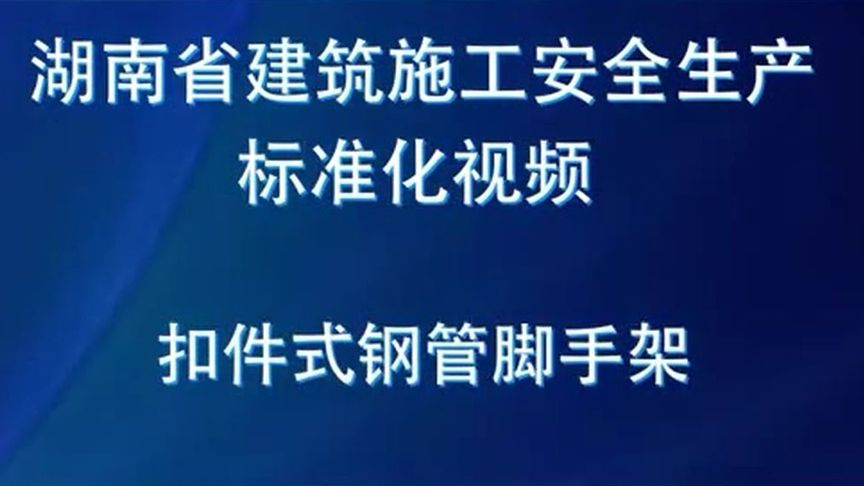 扣件式钢管脚手架