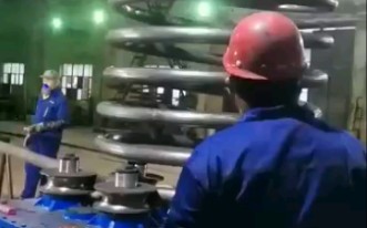 不锈钢锅炉盘管机 大型冷凝管卷螺旋设备 封头盘管机