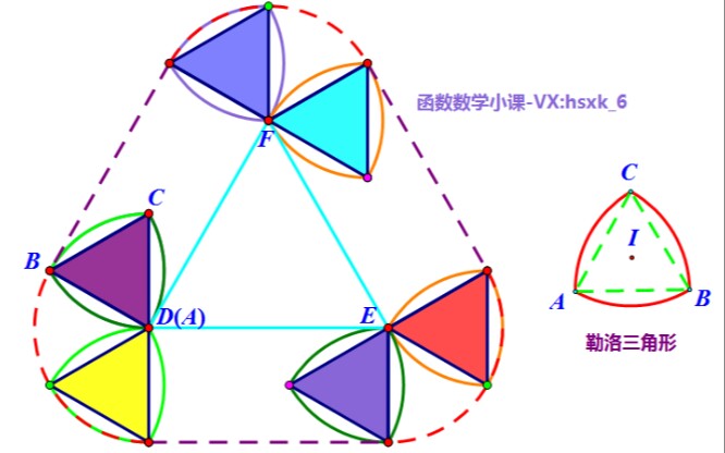 勒洛三角形滚动 初三数学