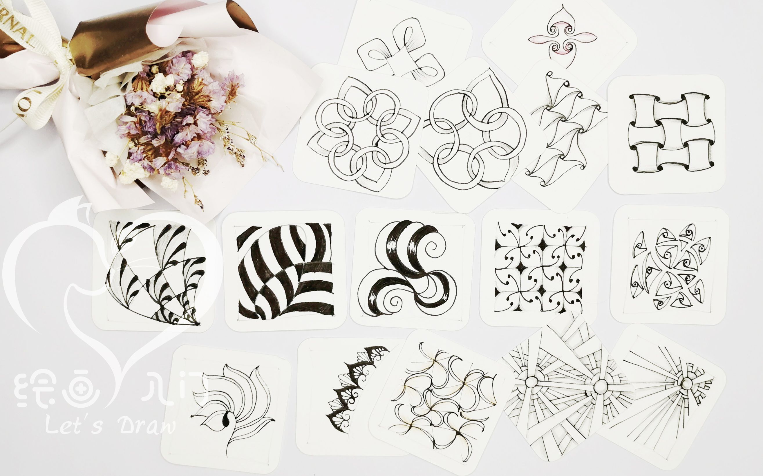 【禅绕画】这里有五个基础图样绘制方法待查收